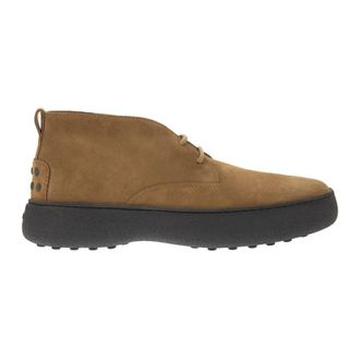 Tod's Suede Ankle Boots mit Vintage-Effekt - - Shoes - Herren - Braun - 40 EU