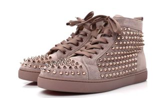 Christian Louboutin Pink VV Spike Trainers Size 41