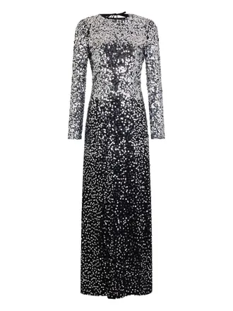 Paco Rabanne Womens Sequined Dress Black Polyamide