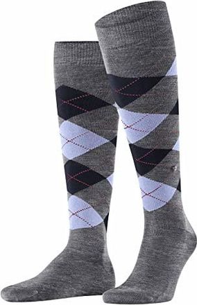 Burlington Manchester M Kh coton fantaisie 1 paire, Chaussettes longues Homme, Gris Concrete Melange 3615, 40-46