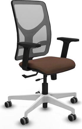 Piqueras y Crespo Brauner Schreibtischstuhl mit 2D-Armlehnen, h&ouml;henverstellbare Lendenwirbelst&uuml;tze, ausgestattet mit Syncro/Traslack und Schneidschaum, mit Rollen von 6