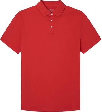 Hackett Herren GMD Jersey Ss Polohemd, Zinnoberrot, L