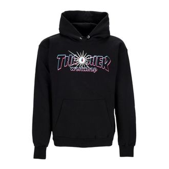 Thrasher Schwarzer Hoodie mit Pl&uuml;sch-Interieur - - Sweatshirts & Hoodies - Herren - Schwarzk - S
