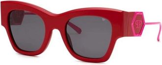 Philipp Plein Authentische Brillen mit erstklassigem Service - - Accessories - unisex - Rot - 53 MM