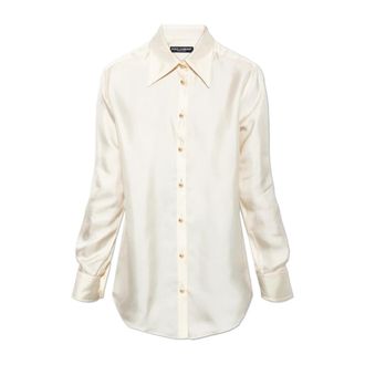 Dolce & Gabbana Seidenhemd - - Blouses & Shirts - Damen - Beige - S