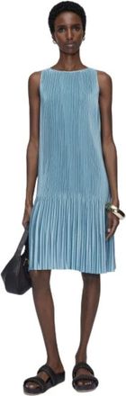 Joseph Femme, Robes, Bleu, Taille: 40 FR Rida Pleated Satin Dress