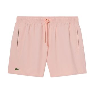 Lacoste Boxer-Badehose mit kleinem Logo - - Swimwear - Herren - Rosa - S