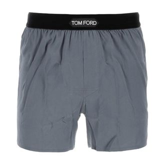 Tom Ford Dunkelgrauer Satin-Boxer - - Underwear - Herren - Grau - XL