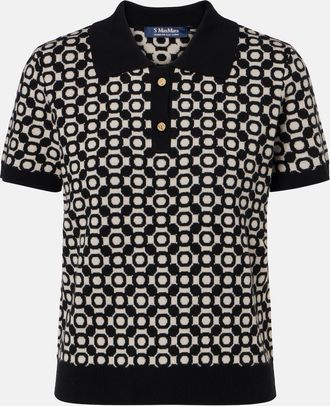 Max Mara Polopullover Medera aus Woll-Jacquard