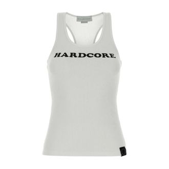 Stella McCartney Hardcore Slogan Tank Top - - Tops - Damen - Wei&szlig; - L