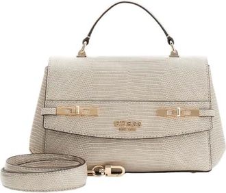 Guess sac à épaule bandoulière sac à main Melinda Top Handle Flap Bag Light Taupe