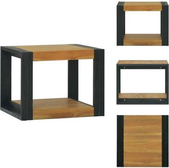 vidaXL Wand-Badregal 45x45x35 cm Massivholz Teak - Badezimmerm&ouml;bel - Holzschrank - Wandregal - Teakholzm&ouml;bel - Badezimmeraufbewahrung