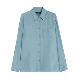 Max Mara Femme, Blouses et Chemises, Bleu, Taille: 38 FR Pamir Shirt
