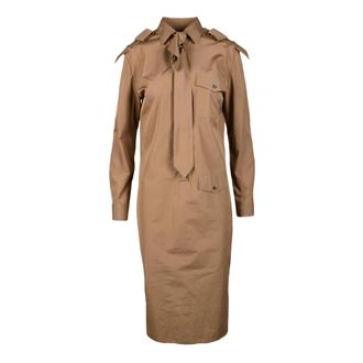 Prada Damen Chemisiere Kleid- 100% Baumwolle - - Dresses - Damen - Braun - L