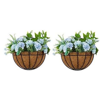 Nuptio 2 Pi&egrave;ces Jardini&egrave;re Murale Jardini&egrave;res Suspendues en Plein Air Fil Paniers Suspendus Artificiels pour Les Plantes Pots Suspendus en Plein Air pour Les