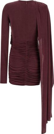 Andamane Knielanges Kleid - Dunkelrot
