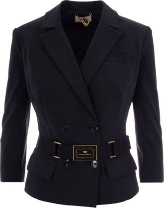 Elisabetta Franchi Femme, Vestes, Noir, Taille: 40 FR Blazers