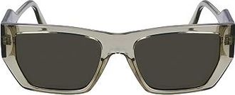 Karl Lagerfeld Karl Lagerfeld KL6123S 275 Light Khaki Sunglasses Unisex Iniettato, Modified Rectangle, 54
