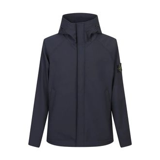 Stone Island Homme, Vestes, Bleu, Taille: L Parka Courte &agrave; Capuche