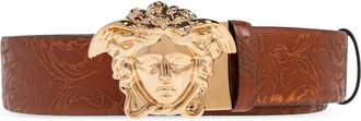 Versace Homme, Accessoires, Brun, Taille: 80 CM La Medusa Ceinture R&eacute;versible en Cuir 4 cm