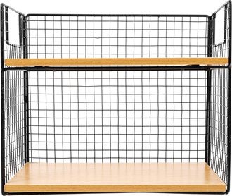 Artibetter MUELODSIC Lagiges K&uuml;chenschrank Regal aus Metall und Holz Multifunktionales Aufbewahrungsregal f&uuml;r Arbeitsplatte als Becher Gew&uuml;rzregal Platzsparend f