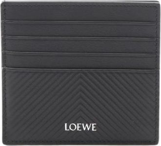 Loewe Pre-owned Open Card Holder Leather Card Case - Femme - Pre-owned - Noir - Taille: ONE Size