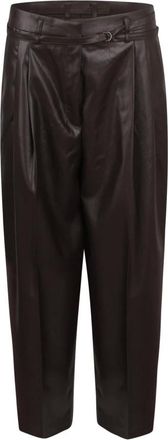 Christian Wijnants Femme, Pantalons, Brun, Taille: 38 FR Pina Tailored Faux Leather Pantalons