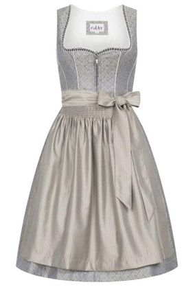 N&uuml;bler Trachtenkleid Midi Dirndl Georgina in Graphite von N&uuml;bler