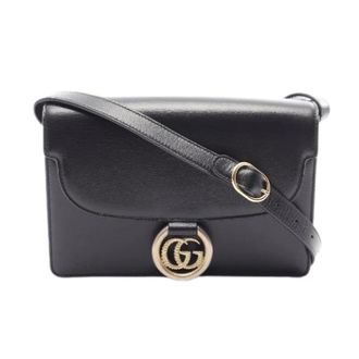 Gucci Sac bandouli&egrave;re en cuir Pre-owned - Femme - Pre-owned - Noir - Taille: ONE Size