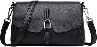 Generic Sac à main fourre-tout en cuir pour femme avec poignée sur le dessus et pochette assortie, Noir, Taille unique