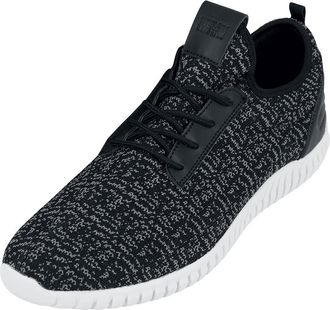 Urban Classics Knitted Light Runner Shoe, Unisex-Erwachsene Sneaker, Mehrfarbig (Black/Grey/White), 37 EU (4 UK)