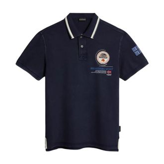 Napapijri Blaues Baumwoll-Poloshirt Kurzarm - - Tops - Herren - Blau - M