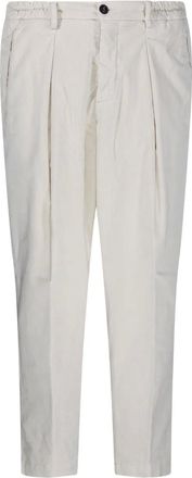 Entre Amis Bundfaltenhose aus Cord mit elastischem Bund - Nude