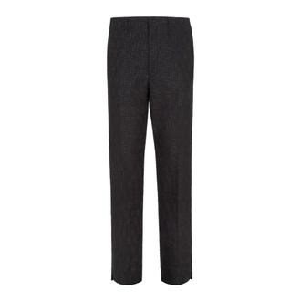 Fendi Monogram Jacquard Tailored Hosen - - Trousers - Herren - Schwarzk - L