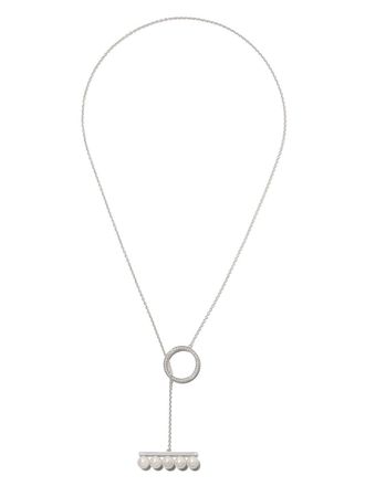 Tasaki collier Balance en or blanc 18ct à pendentif pavé de diamants - Argent