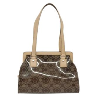 Ferragamo Pre-owned Plastic Schultertasche - - Pre-owned - Damen - Braun - ONE SIZE