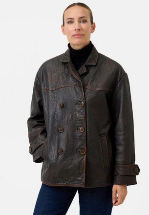 Ricano Lederjacke Oceane Lederjacke im Vintage-Look mit Reverskragen
