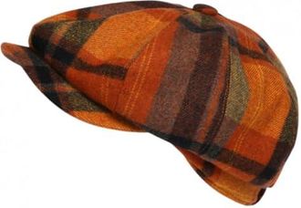 Nyls Création Beret Casquette Gavroche Orange et Grise en Laine Charly - Taille Unique - Orange