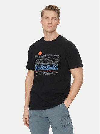 Napapijri T-Shirt S-Buti NP0A4INM Schwarz Regular Fit
