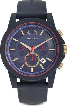 A|X Armani Exchange montre &agrave; mouvement automatique 47 mm - Bleu