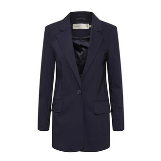 Inwear Marineblauer Langer Blazer - - Jackets - Damen - Blau - L