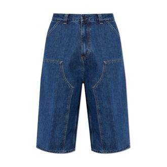 Carhartt Work in Progress Homme, Shorts, Bleu, Taille: M OG Double Knee Long Shorts