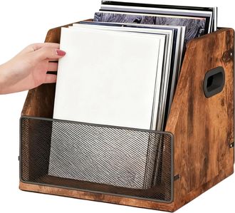 Generic Schallplattenaufbewahrung für den Schreibtisch - Album-Organizer, Wand-Schreibtisch-Aufbewahrungshalter, LP-Vinyl-Ausstellungsregal, Schlafsaal, Wohnz
