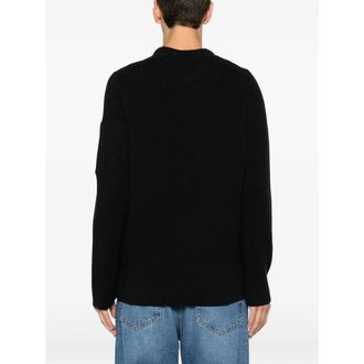 C.P. Company Ribbed Crew Neck Sweater - Black