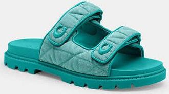 Coach Sculpted C Sandale Mit Zwei B&auml;ndern Und Steppung