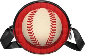 Generic Petit sac &agrave; bandouli&egrave;re Circle pour femme, petit sac &agrave; bandouli&egrave;re avec fermeture &eacute;clair, bretelles r&eacute;glables, sac &agrave; main rond d&eacute;contract&eacute; pour femmes