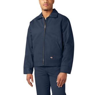 Dickies Herren Isolierte Eisenhower Rei&szlig;verschluss Vorne Jacke, Dunkles Marineblau, L Tall