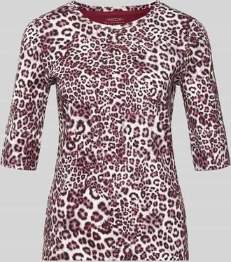 Marc Cain Slim Fit T-Shirt mit Allover-Animal-Print