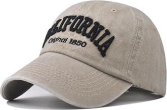 Generic Casquette de baseball originale California 1850 vintage pour homme et femme, kaki, taille unique-M