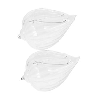 Garneck 2st&uuml;cke Muschel Weinbecher Aus Glas Trinkglas Mit Muscheldesign Transparente Glasbecher F&uuml;r Cocktails Teetassen Und Getr&auml;nke F&uuml;r Partys Und Hausbar